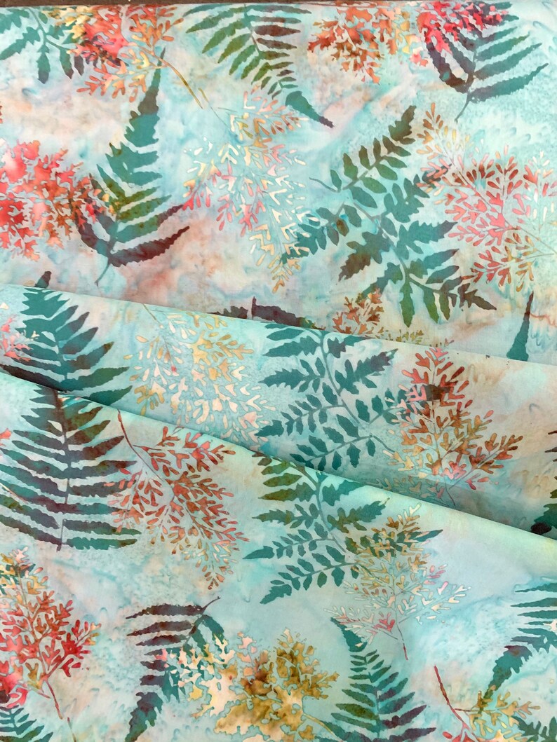 Aquarius N2839-536 Fern Bali Batik Handpaints Hoffman Fabrics - Etsy