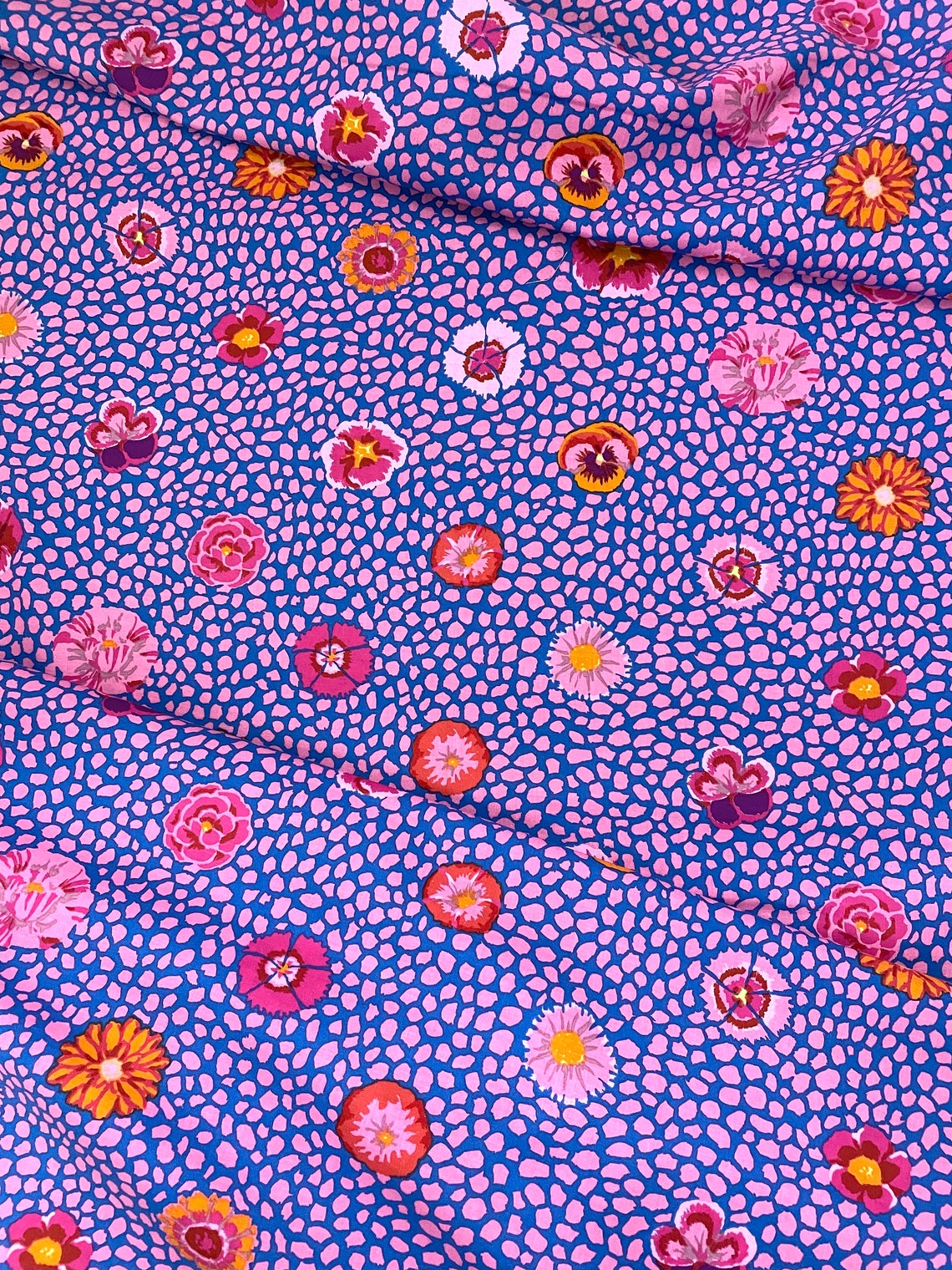 Guinea Flower GP59 Pink Floral Flowers Kaffe Fassett Collective for ...