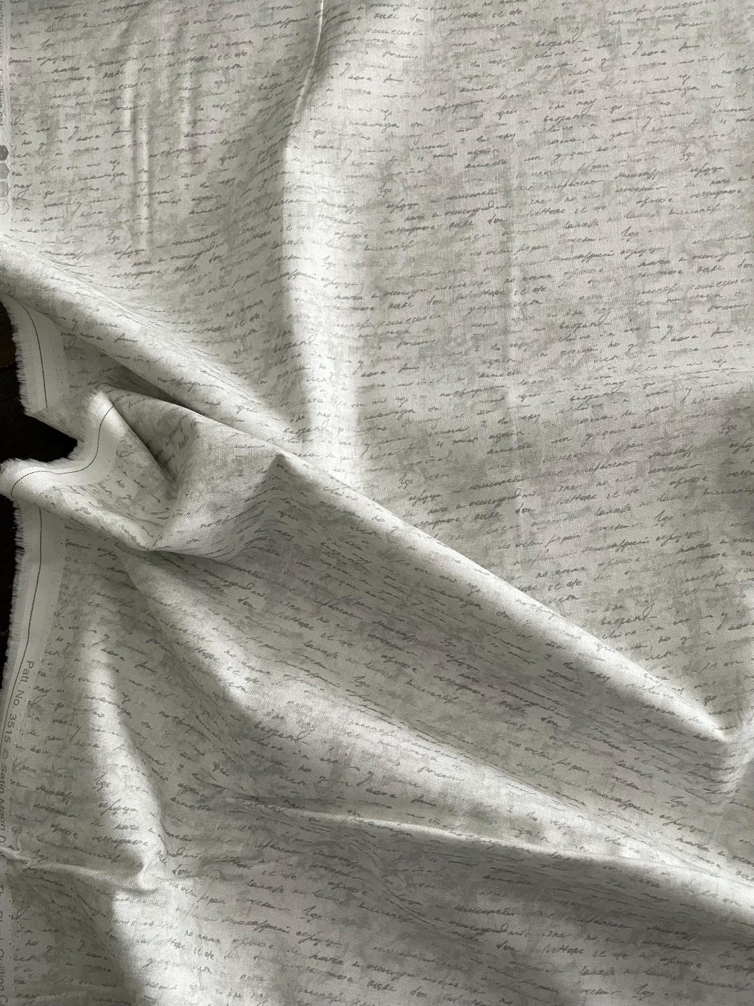 Purely Neutral 3515 90 Soft Handwriting Gray White Blank Quilting - Etsy