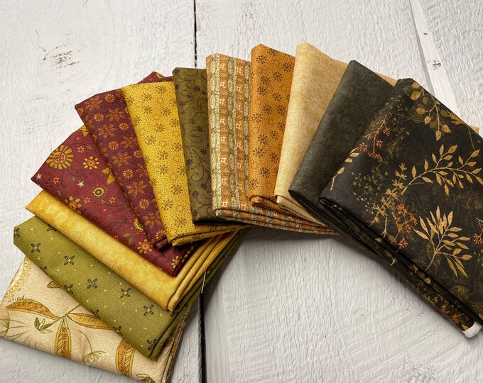 Oak and Maple Fat Quarter Bundle of 12 Shadow Play Fabrics Janet Rae ...
