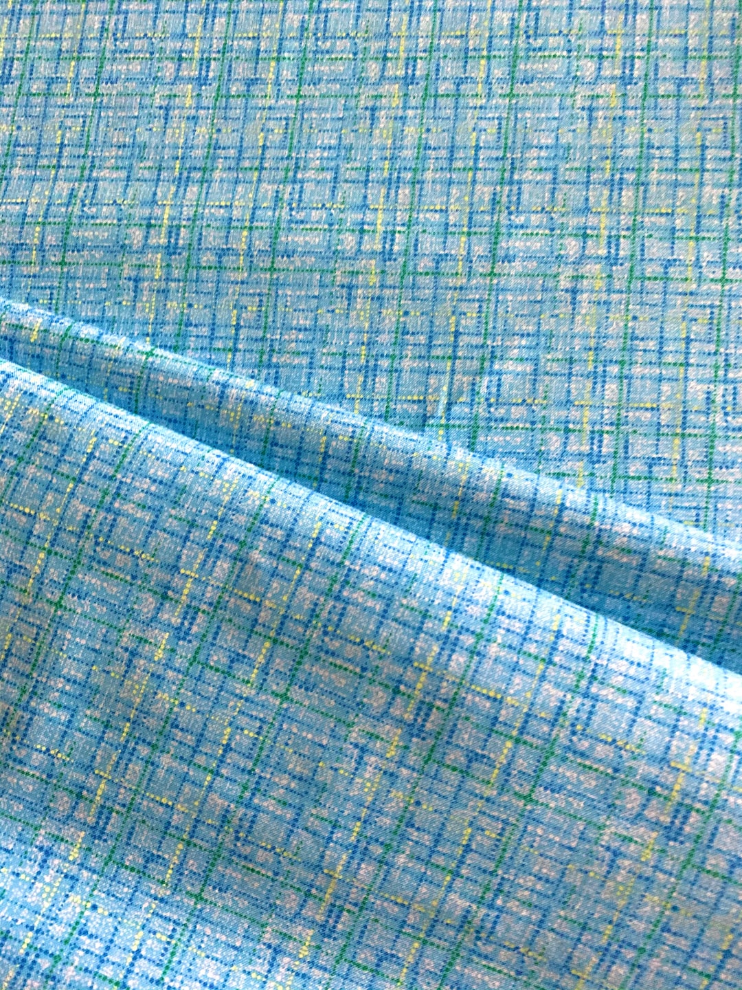 Coco Textured Grid Print CX9316 Ocean Michael Miller Fabrics - Etsy