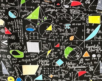 Back to School C1425 Black Mathematics for Timeless Treasures - Etsy