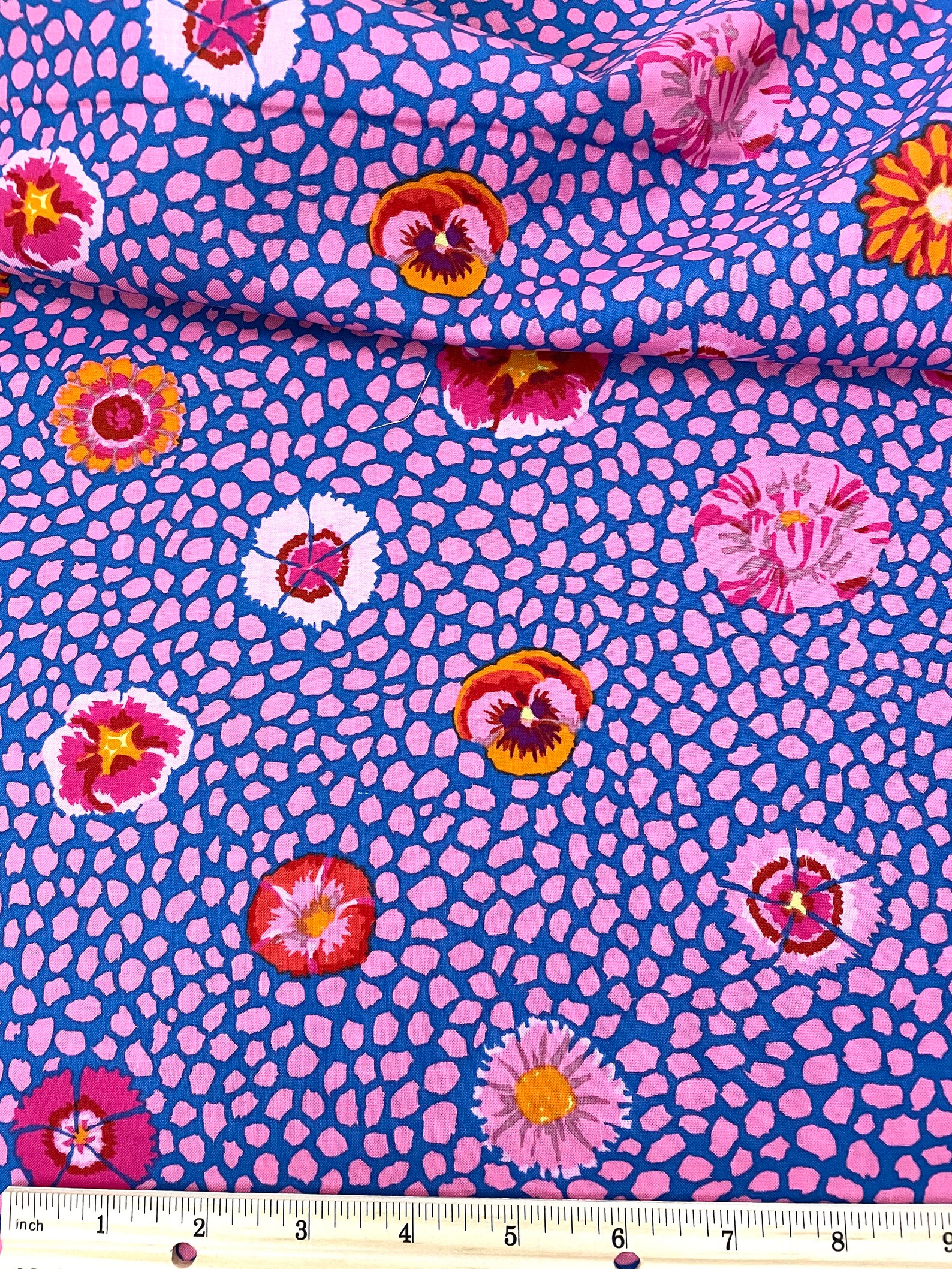 Guinea Flower GP59 Pink Floral Flowers Kaffe Fassett Collective for ...