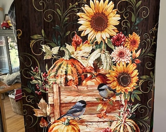 Fall Into Autumn 7251 33 Cream Tossed Leaves by Art Loft for Studio E ...