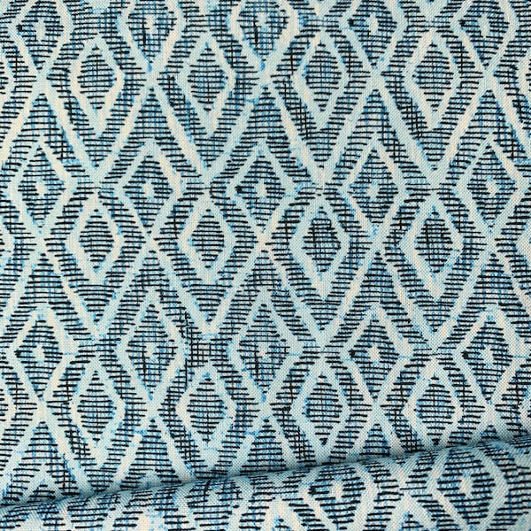 Blue Argyle Fabric - Etsy