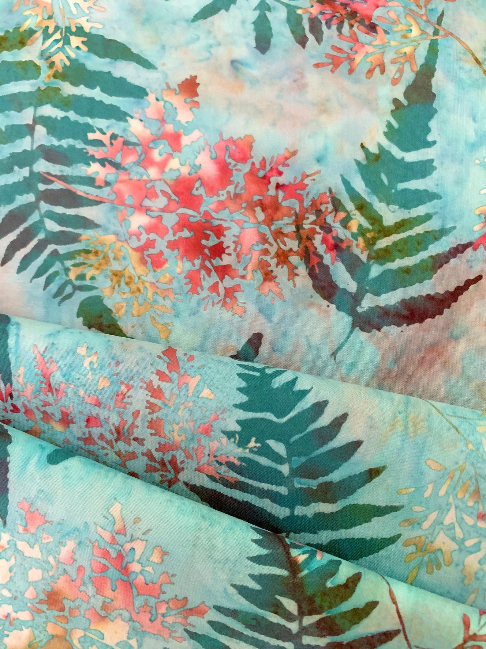 Aquarius N2839-536 Fern Bali Batik Handpaints Hoffman Fabrics - Etsy