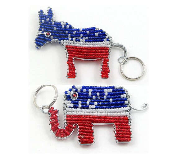 Beaded RNC or DNC republican Party or Democratic Party - Etsy