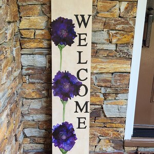 Hand Painted and Lettered Outdoor Welcome Sign for Front Porch Leaner ...