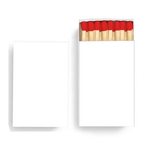White Matchbox, Matchbook, Matches for Wedding, Bridesmaid Gift ...