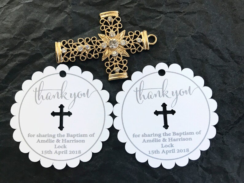 White Gift Tags Religious Cross Christening Holy Communion - Etsy Australia