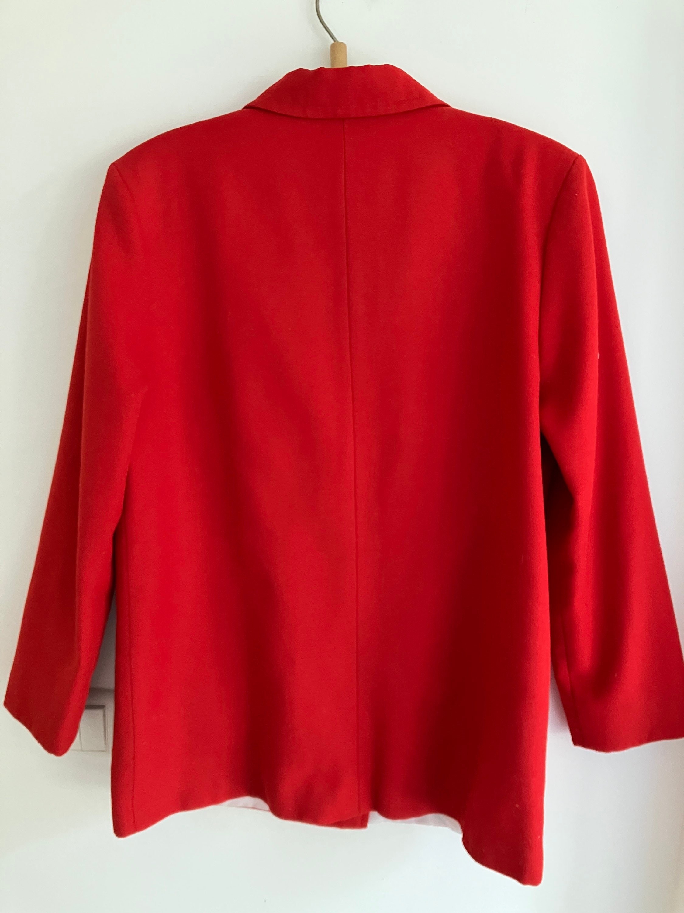 Vintage Red Blazer 90s, Woman Red Blazer, Double-breasted Blazer , Red ...