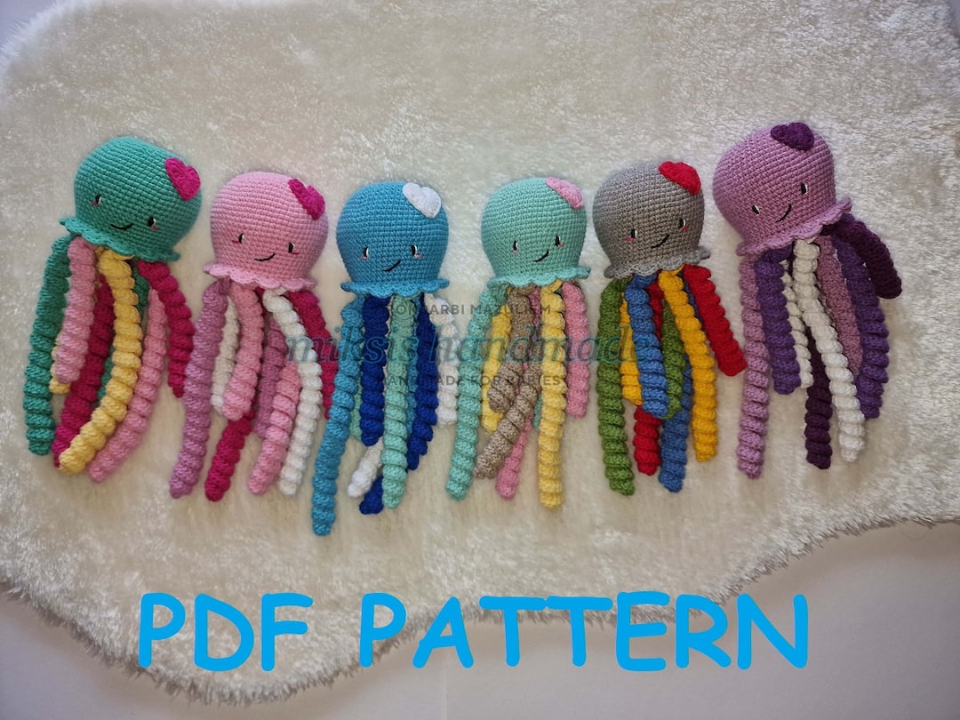 Crochet Happy Octopus Toy PATTERN, Preemies Octopus PATTERN, PDF Eng/ru ...