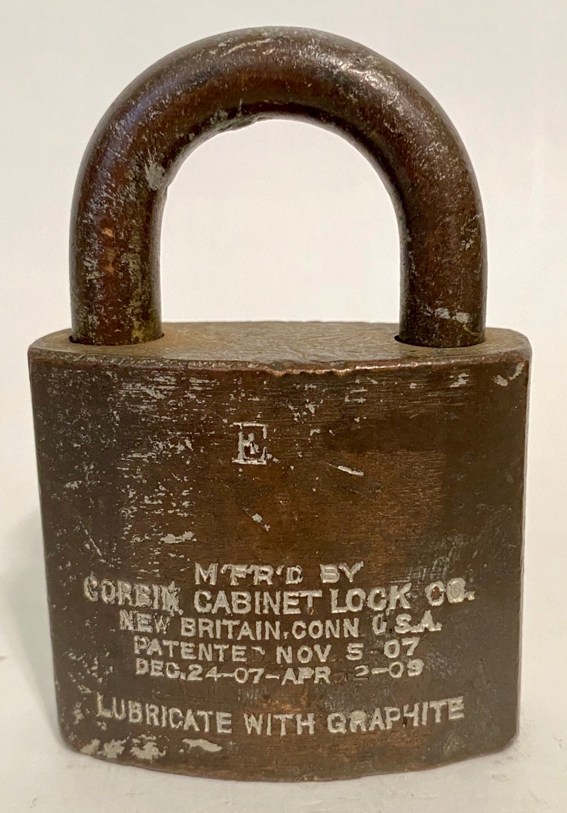Antique ACL RR Atlantic Coast Line Signal Steel Padlock Corbin Lock ...