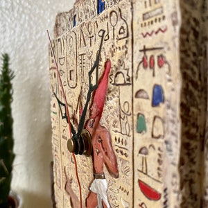 2001 Veranus Ancient Egyptian Desk Clock Amun Ra and Hather - Etsy
