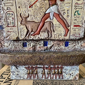 2001 Veranus Ancient Egyptian Desk Clock Amun Ra and Hather - Etsy