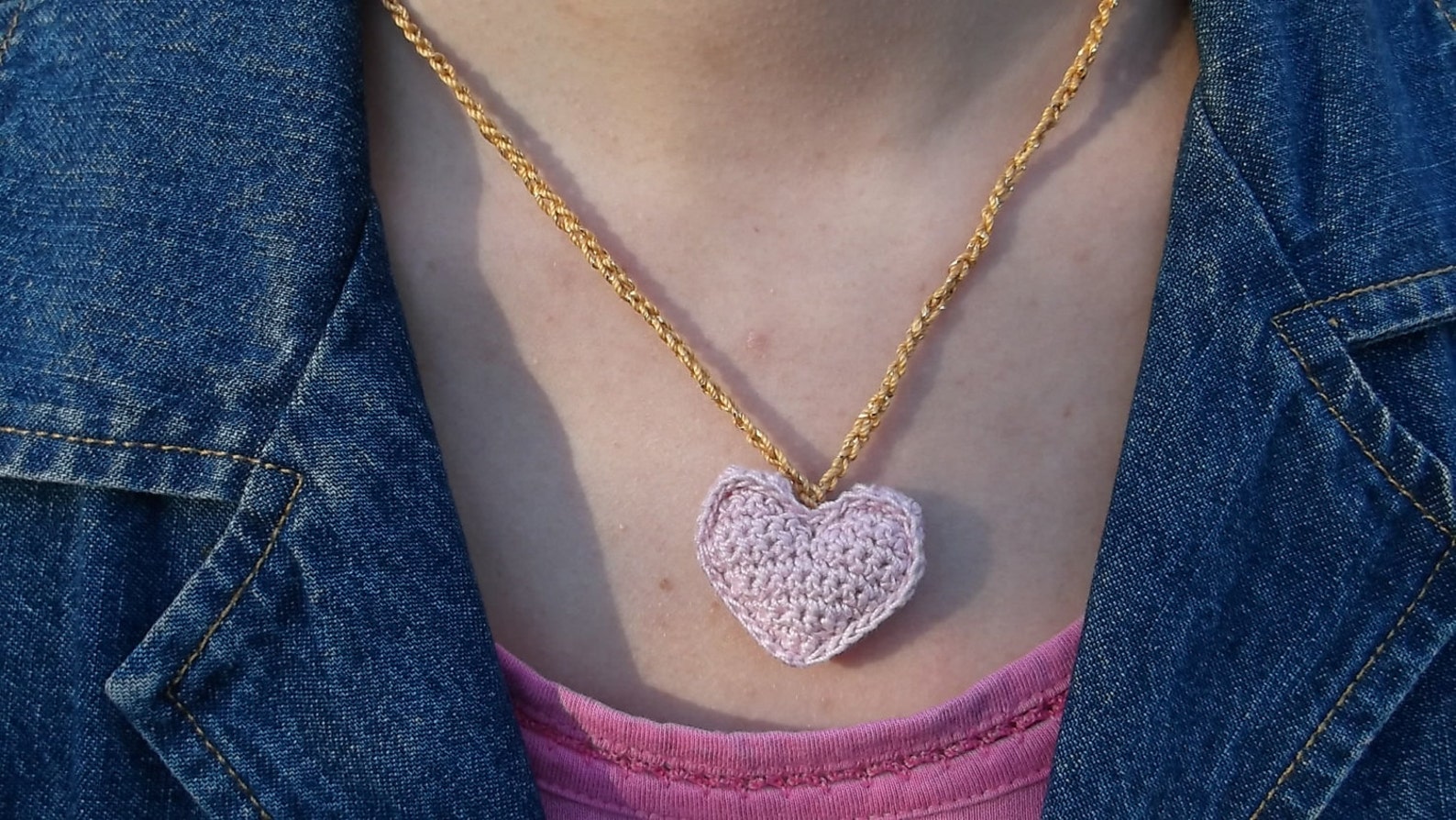 Crochet Heart Necklace PDF Pattern - Etsy