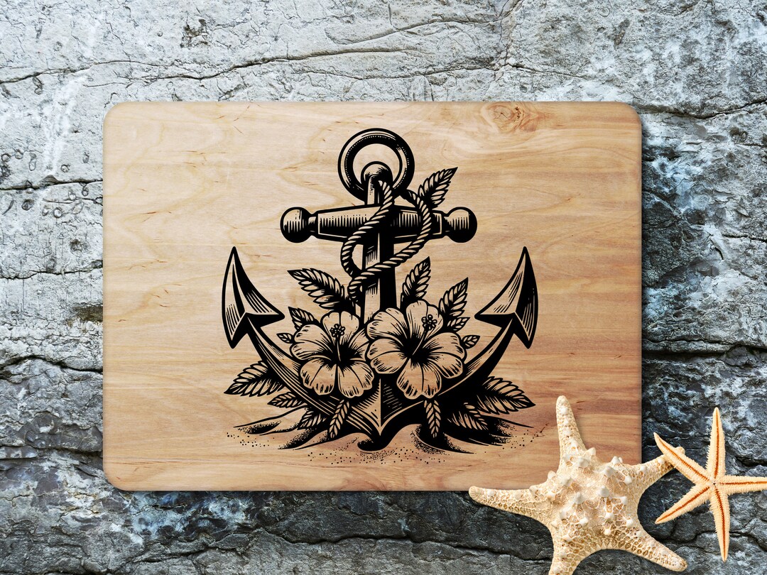Anchor SVG | Hibiscus Svg | Laser Engrave File | Glowforge | Xtool ...