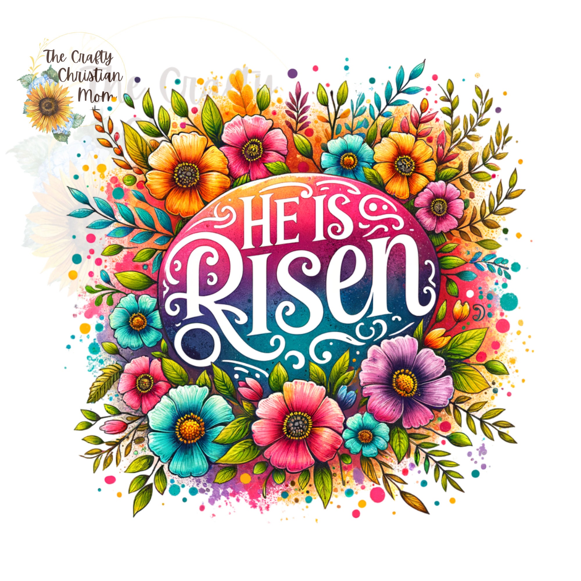 Risen Resurrection Sunday, Easter Christian PNG, Sublimation Designs ...