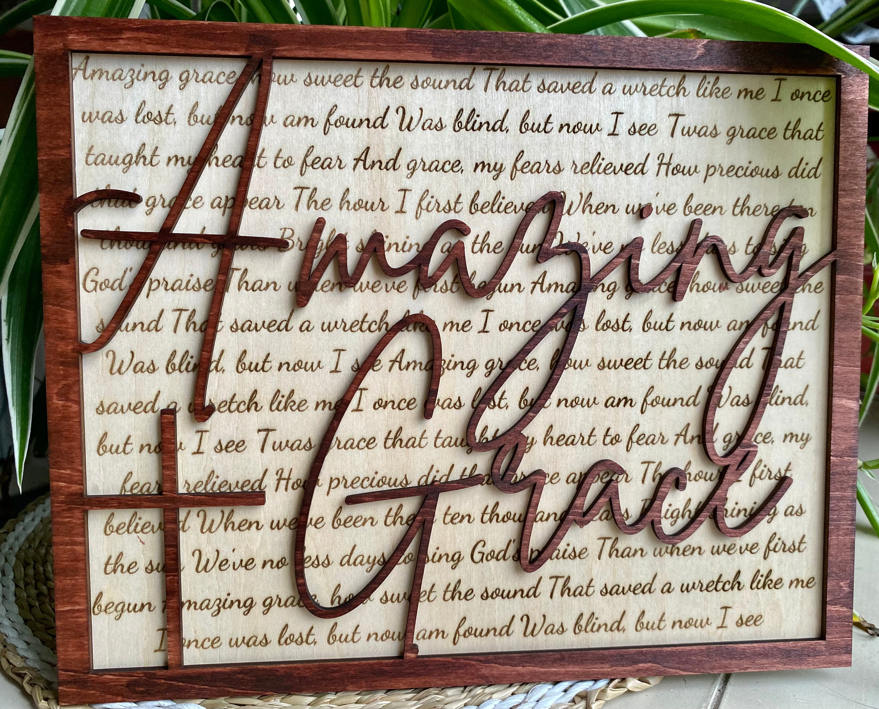 Amazing Grace Laser SVG | Xtool Ready Design | Multilayer Laser Cut ...