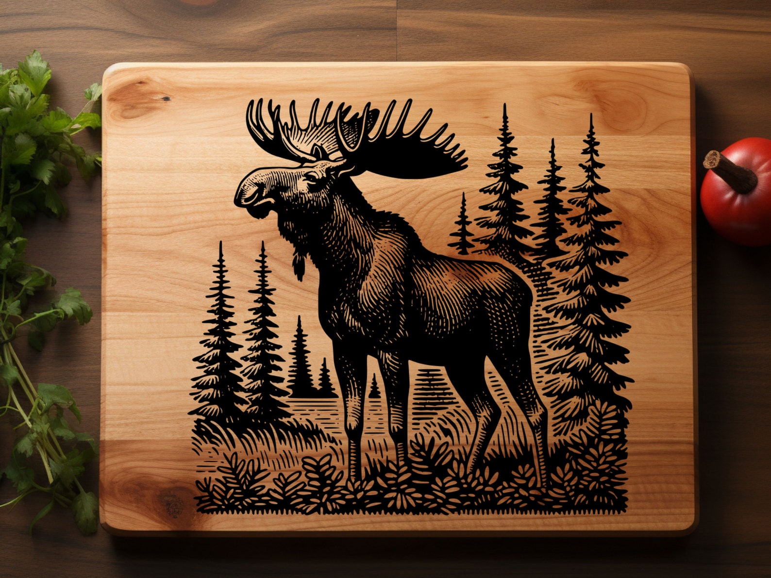 Moose Vector Design for Cutting Machines, Moose Svg, Laser Engraving ...