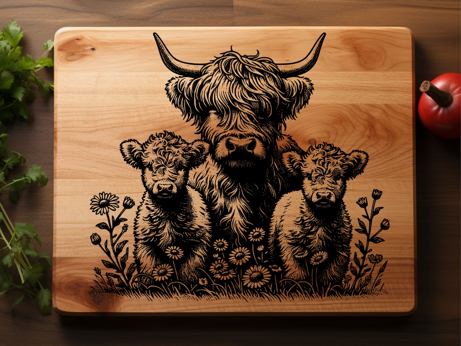 Highland Cow SVG, Floral Highland Cow Vector Design for Cutting ...