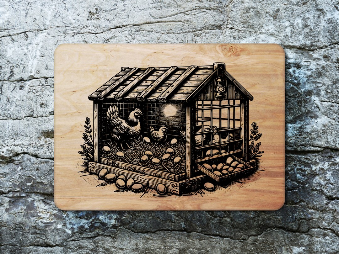 Chicken SVG | Chicken Coop Svg | Laser Engrave File | Glowforge | Xtool ...