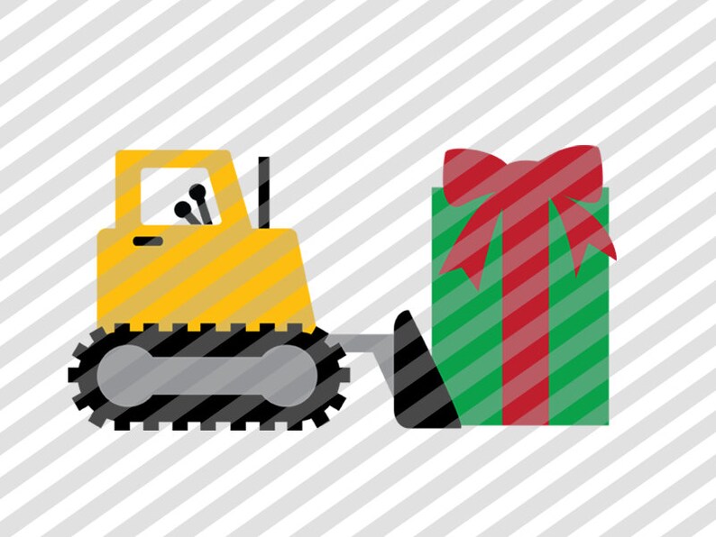 Christmas Construction Vehicles--instant Download Digital Files for ...
