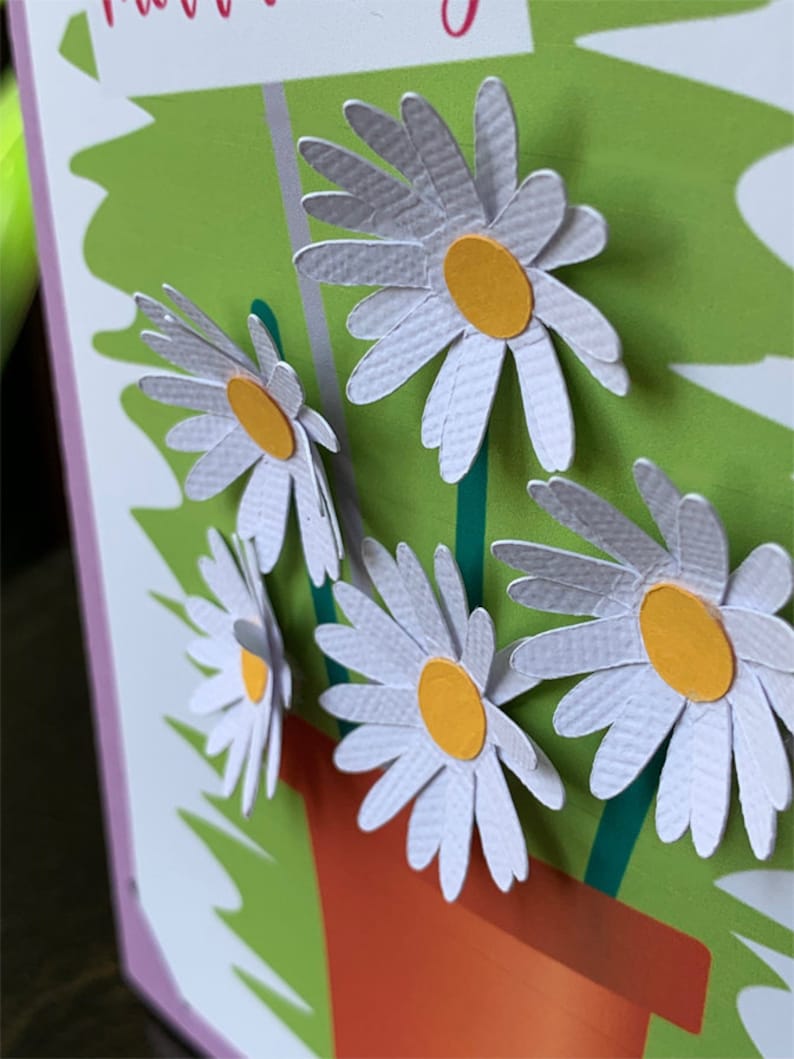 Daisy Greeting Card DIGITAL FILES. Requires a Printer and Cricut or ...
