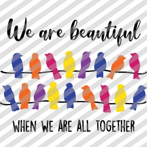 We Are Beautiful Together (diversity) - Digital File Instant Download ...