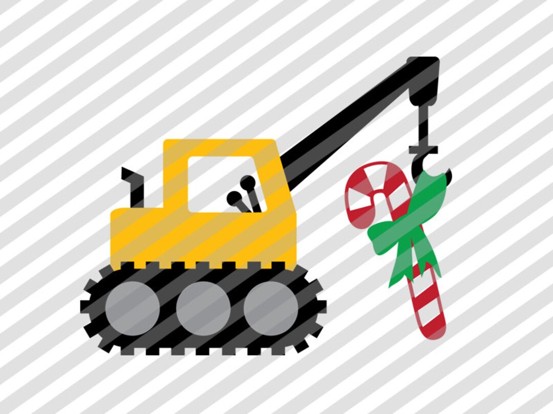 Candycane Crane. Construction Christmas Design. Instant Download for ...