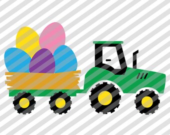 Easter Tractor Svg | Etsy