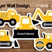 Construction Vehicles. Digital File SVG, DXF. 5 Layers - Cut Files (for ...