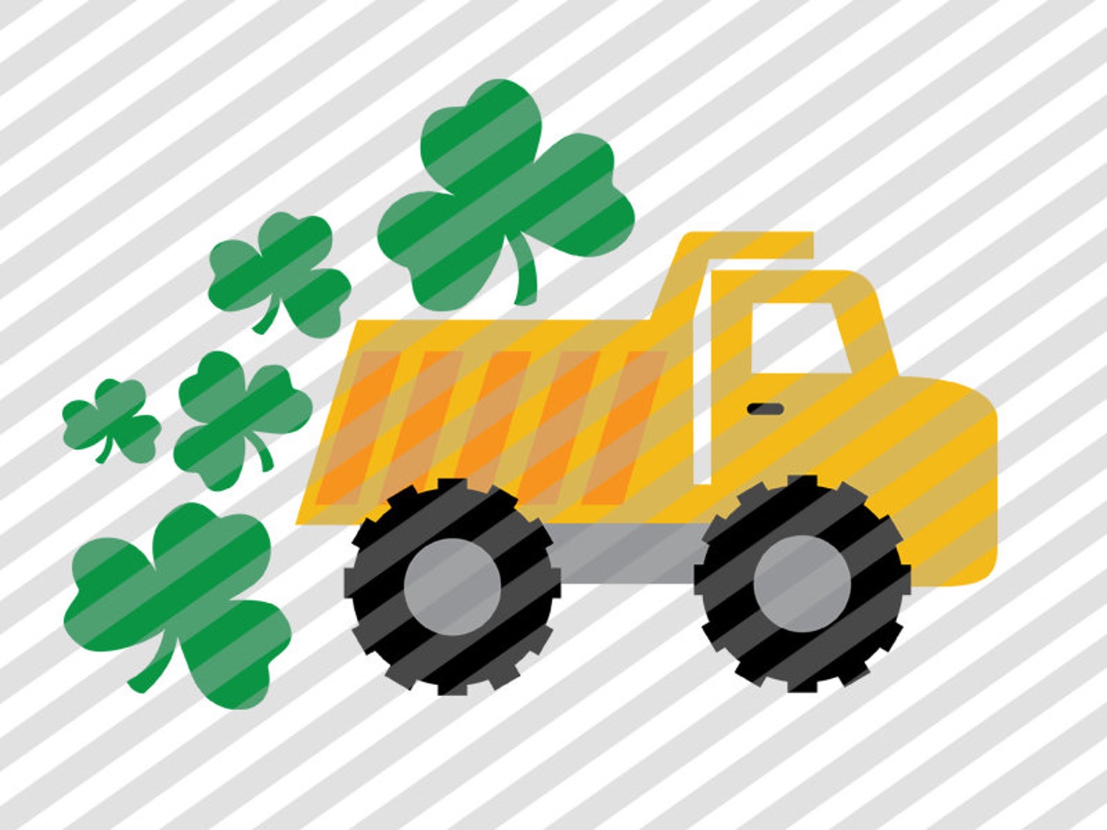 St. Patrick's Day Construction Bulldozer, Excavator, Crane, Dump Truck ...