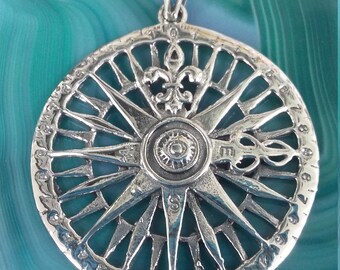 Compass pendant | Etsy