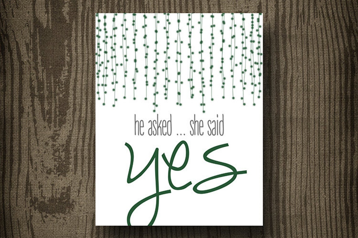 She Said Yes Printable - Instant Download - Engagement Party - Bridal ...