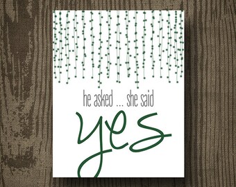 She Said Yes Printable - Instant Download - Engagement Party - Bridal ...