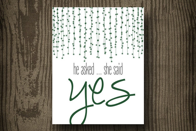 She Said Yes Printable - Instant Download - Engagement Party - Bridal ...