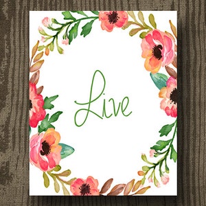 Live Laugh Love Printable - Instant Download - Wall Art - Wedding Signs ...