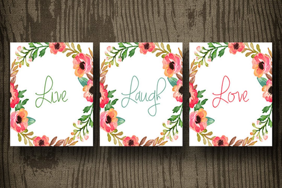 Live Laugh Love Printable - Instant Download - Wall Art - Wedding Signs ...