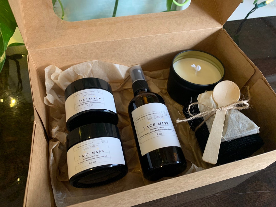 Facial Kit All Natural Exfoliating Face Scrub Soothing Face Mask Toning ...