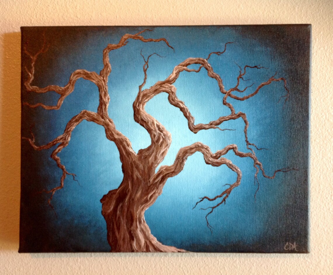 Creepy Tree Oil Painting - Etsy