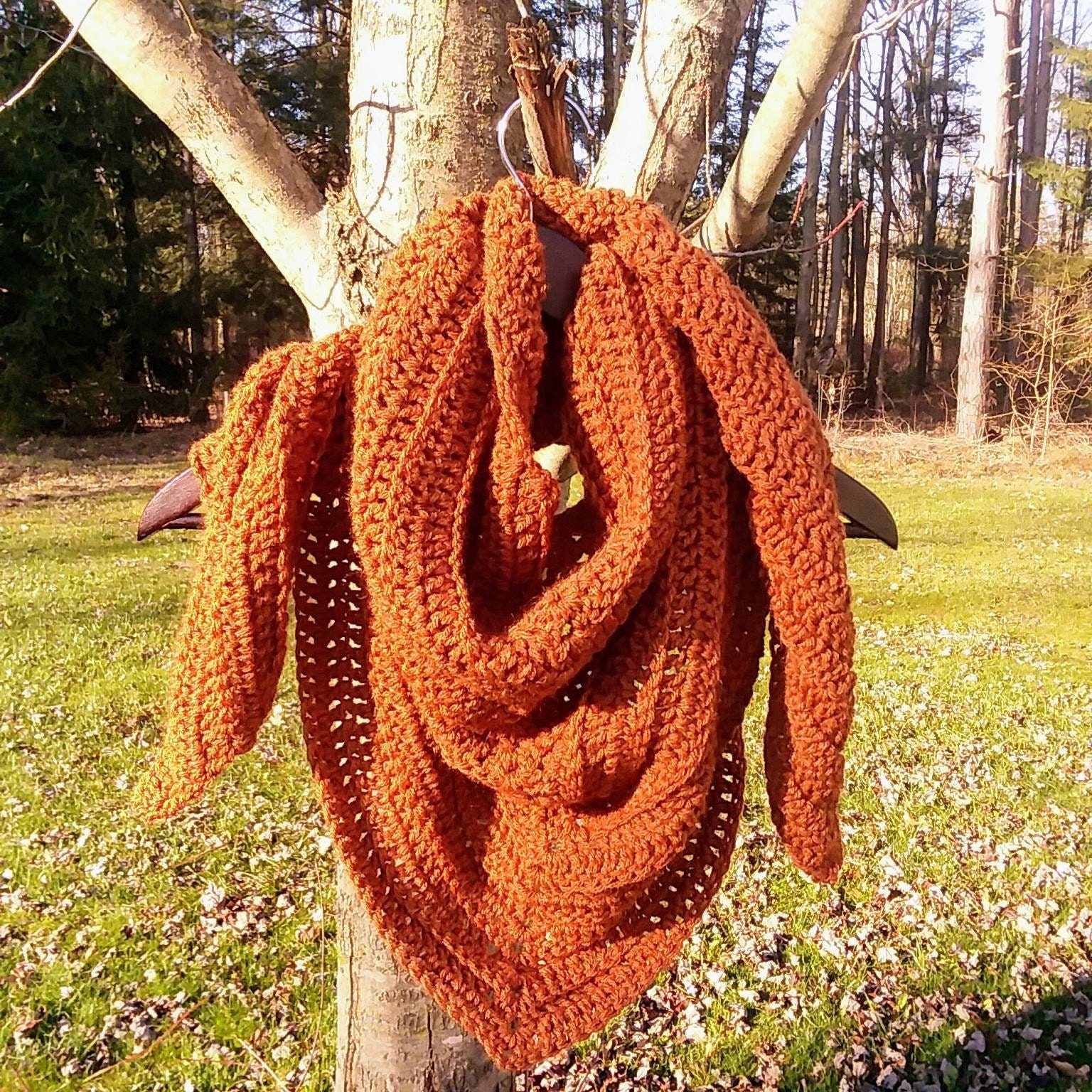 Crochet Triangle Scarf - Etsy