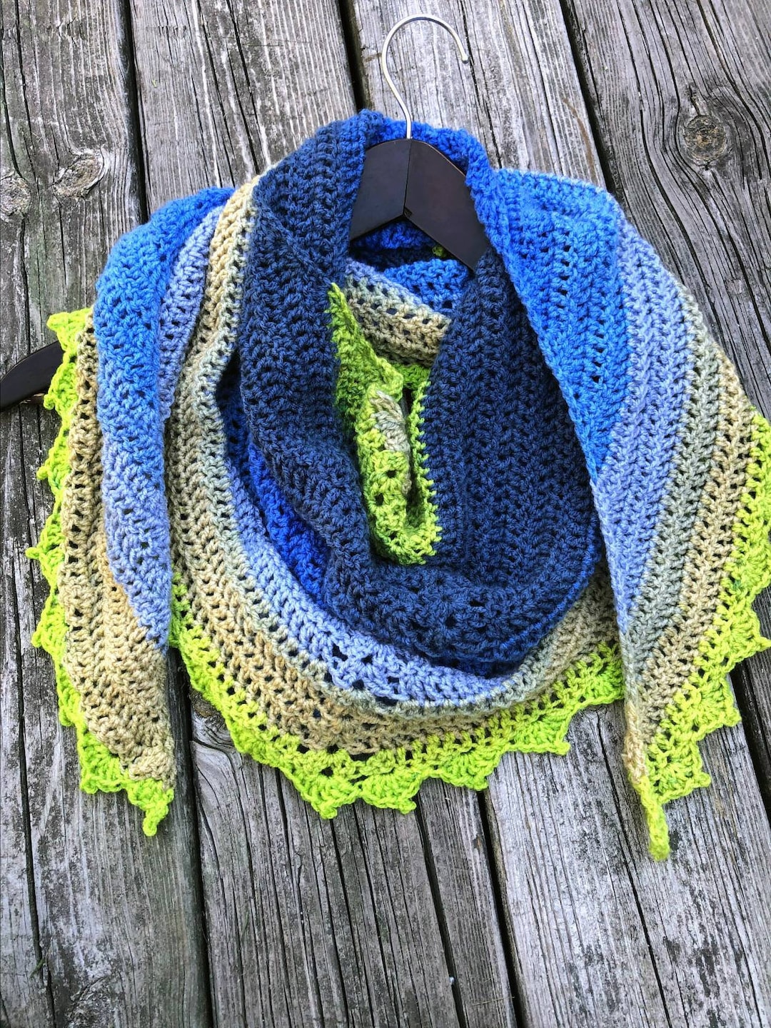 Crochet Triangle Scarf - Etsy