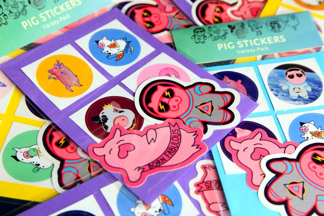 Pig Life Vinyl Stickers Variety Pack - Etsy