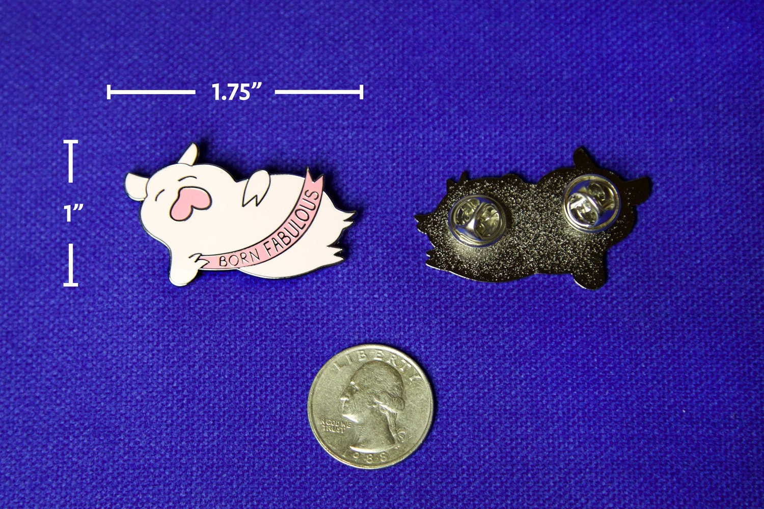 Born Fabulous Cloisonné Enamel Pin / 1.75 Pig Pin | Etsy