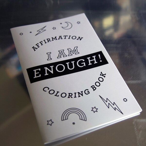 I Am Enough Coloring Page - Etsy