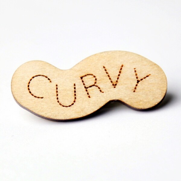 Curvy Pin - Etsy