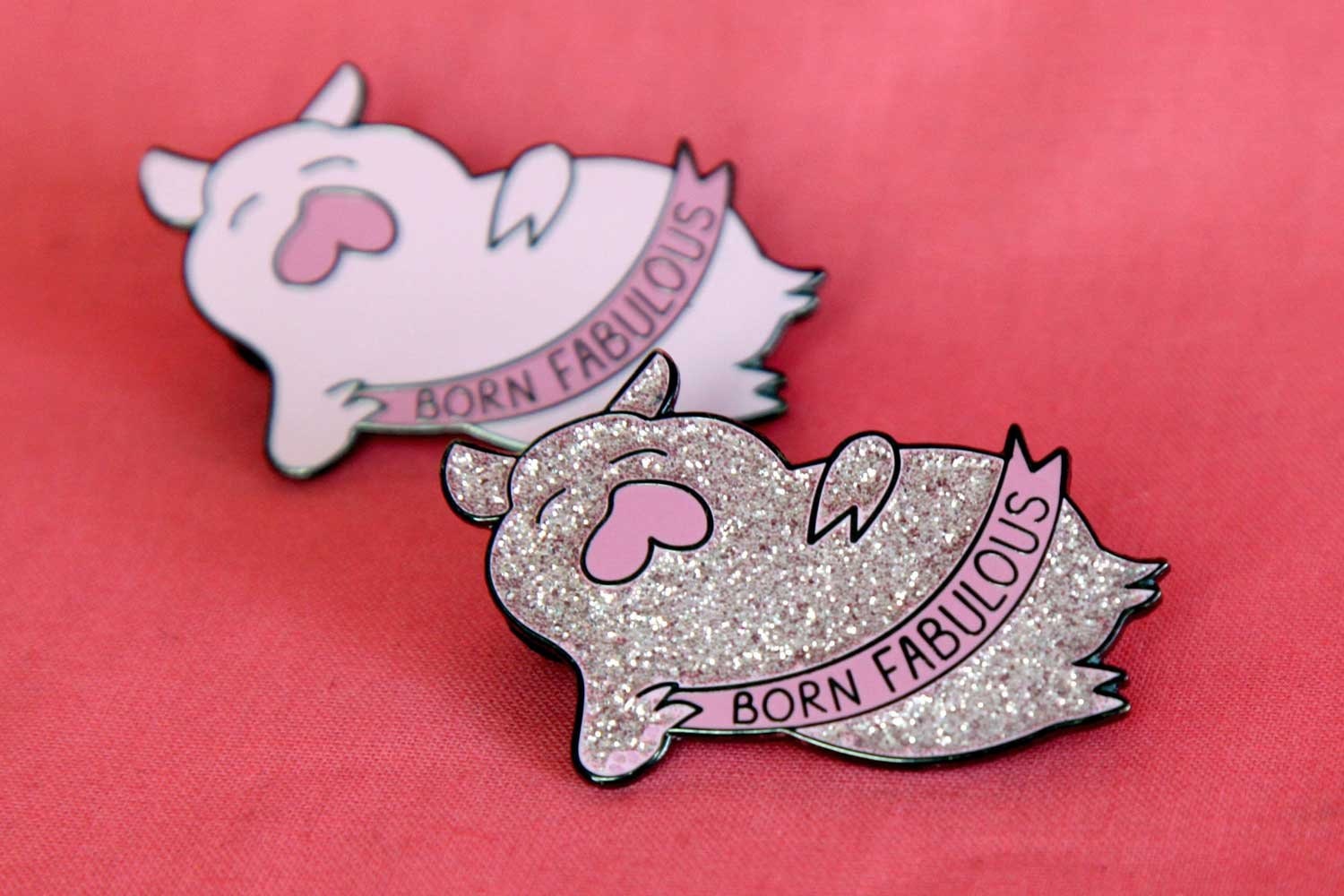 Born Fabulous Cloisonné Enamel Pin / 1.75 Pig Pin | Etsy