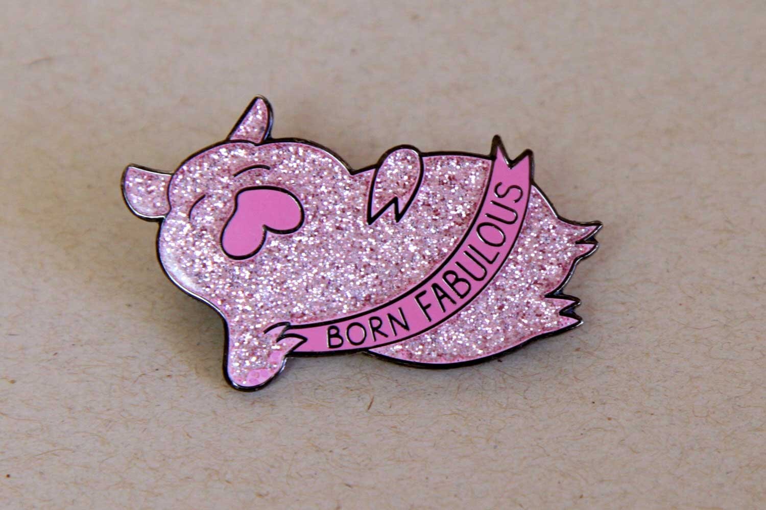 Born Fabulous Cloisonné Enamel Pin / 1.75 Pig Pin | Etsy