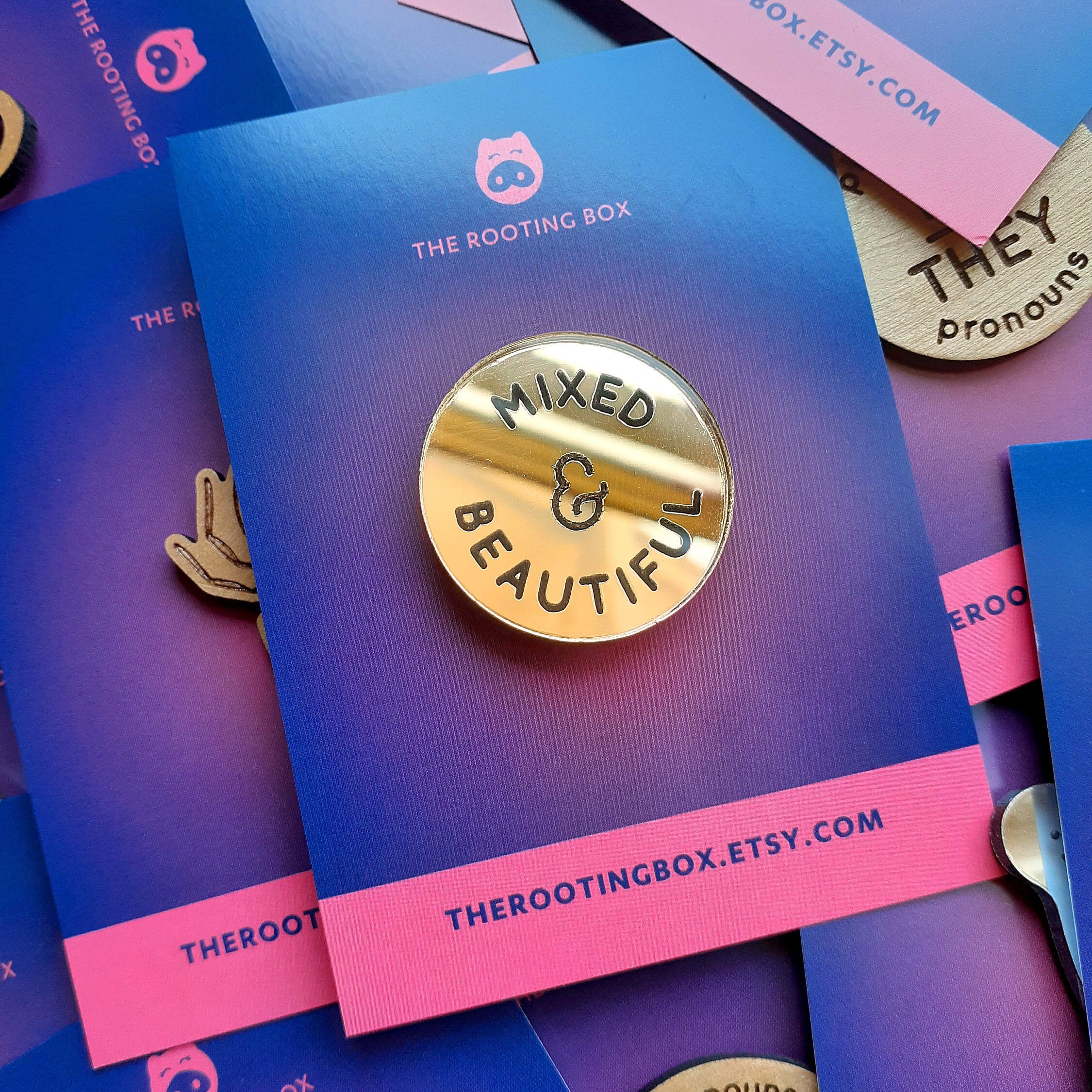 Mixed & Beautiful Laser-cut Pin - Etsy